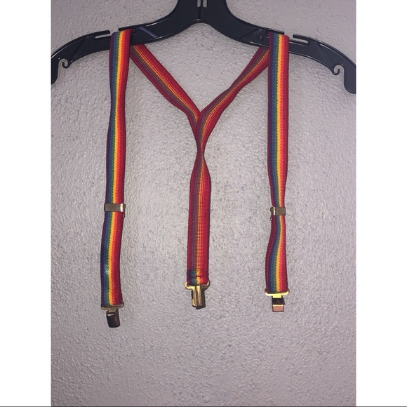 Accessories | Vintage Rainbow Suspenders Clown Costume Suspenders ...